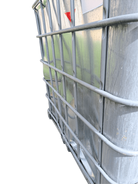 IBC CONTAINER 1000L WASHED, STEEL-PLATED, MET. PAL. 150/50 COARSE ...