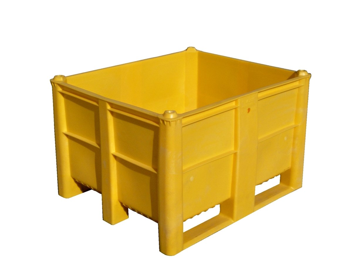 PLASTIC BOX TYPE 1000, DIMENSIONS 1200 x 1000 x 740 MM, YELLOW ...